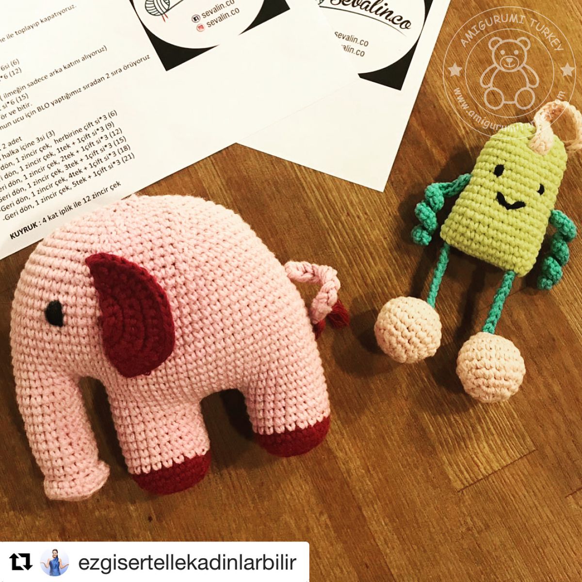 Amigurumi Türkiye-Fil ve Çıngırak Bebek Tarifi